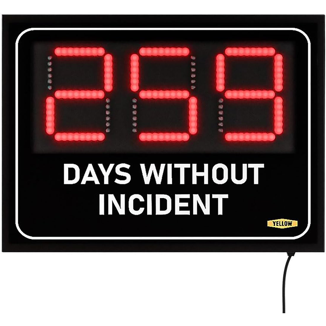 Days Without Incident Electric Sign, Safety Scoreboard, Days Without A