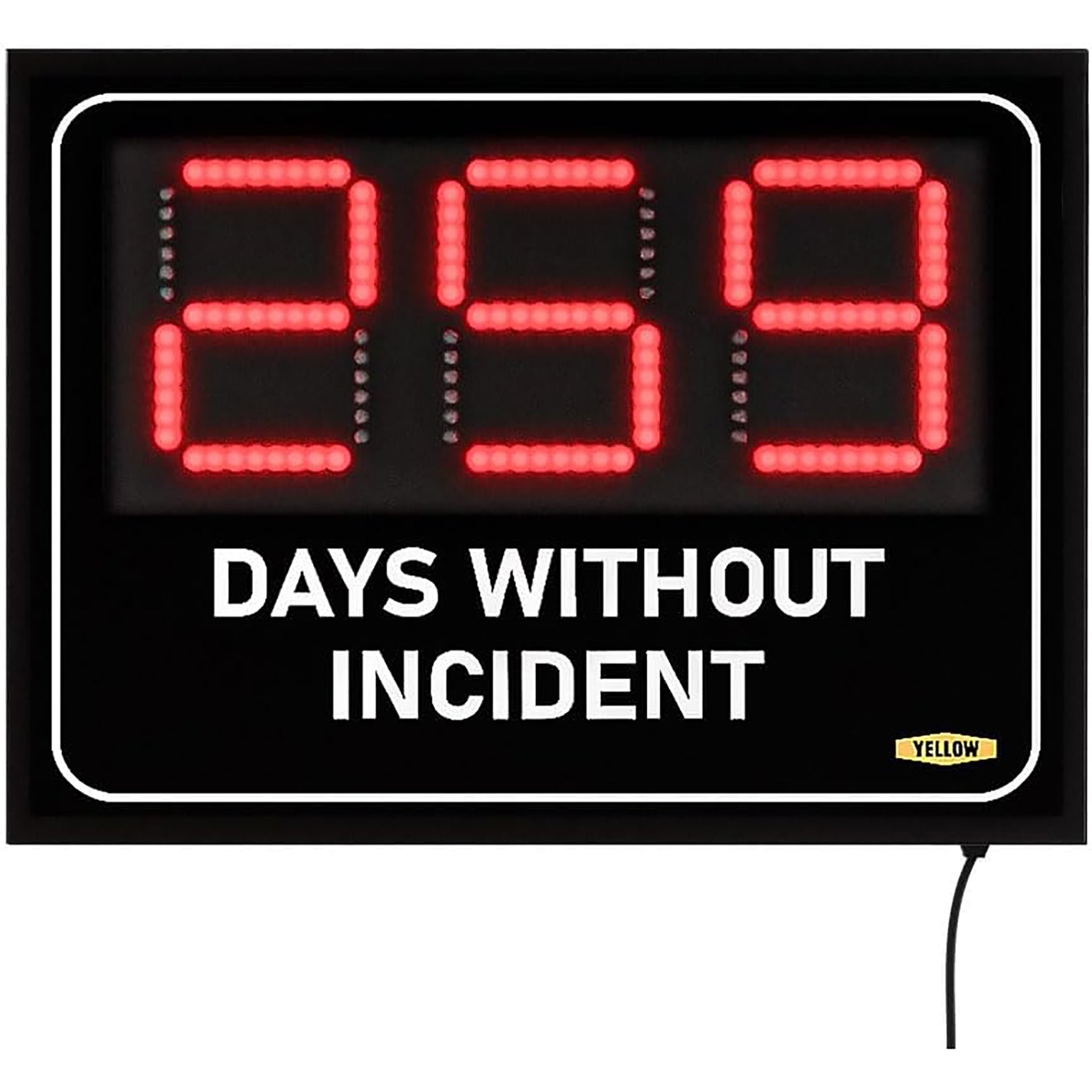 Days Without Incident Electric Sign, Safety Scoreboard, Days Without A