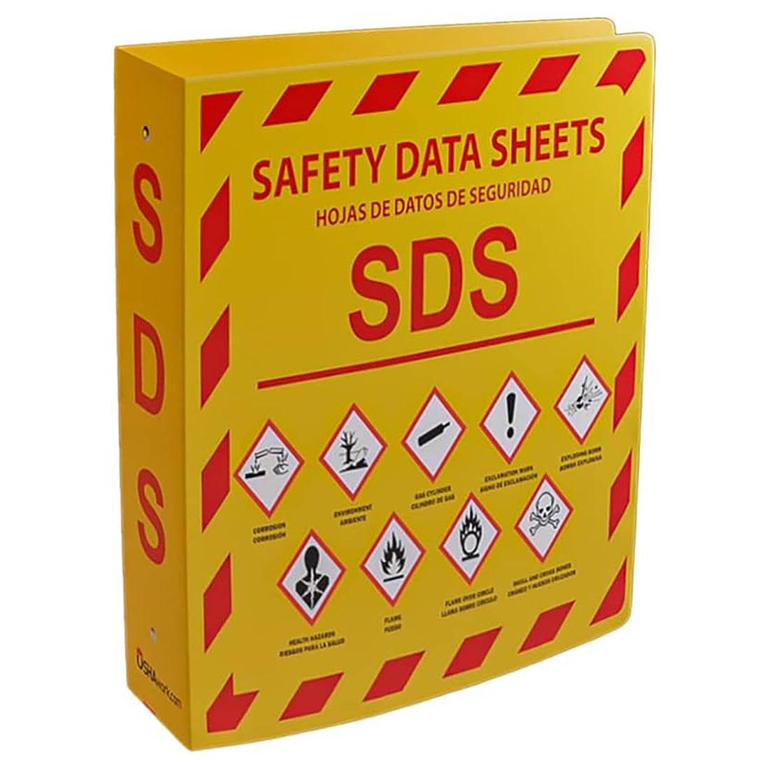 Yellow Safety®, 1-Pack, MSDS SDS Binder - 2024 Requirements, Heavy Dut
